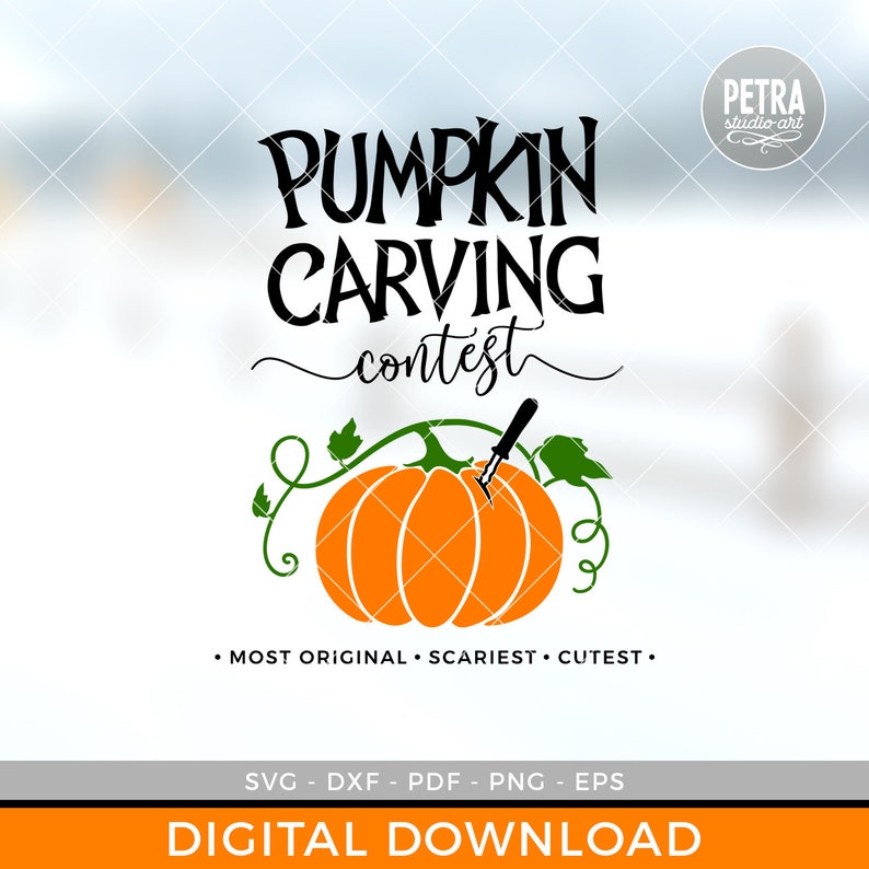 Pumpkin Carving Contest SVG. A Fall and Halloween SVG Cut File - Etsy