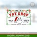 Santa's Toy Shop Sign Digital SVG. A Christmas SVG With Santa Claus ...