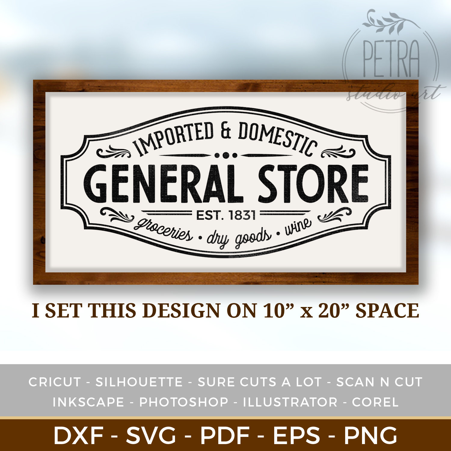 General Store Sign SVG Cut File for Vintage Rustic Home Decor | Etsy