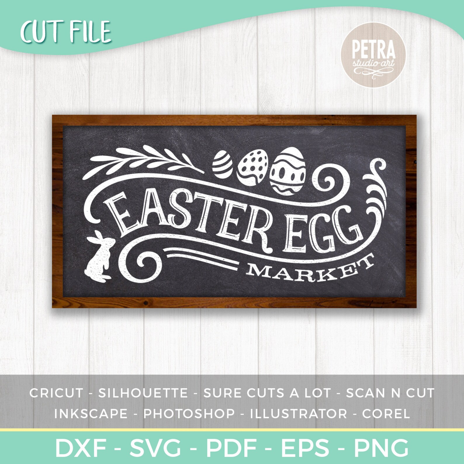 Easter Egg Market Sign SVG Cut File. Easter SVG for Easter Day | Etsy