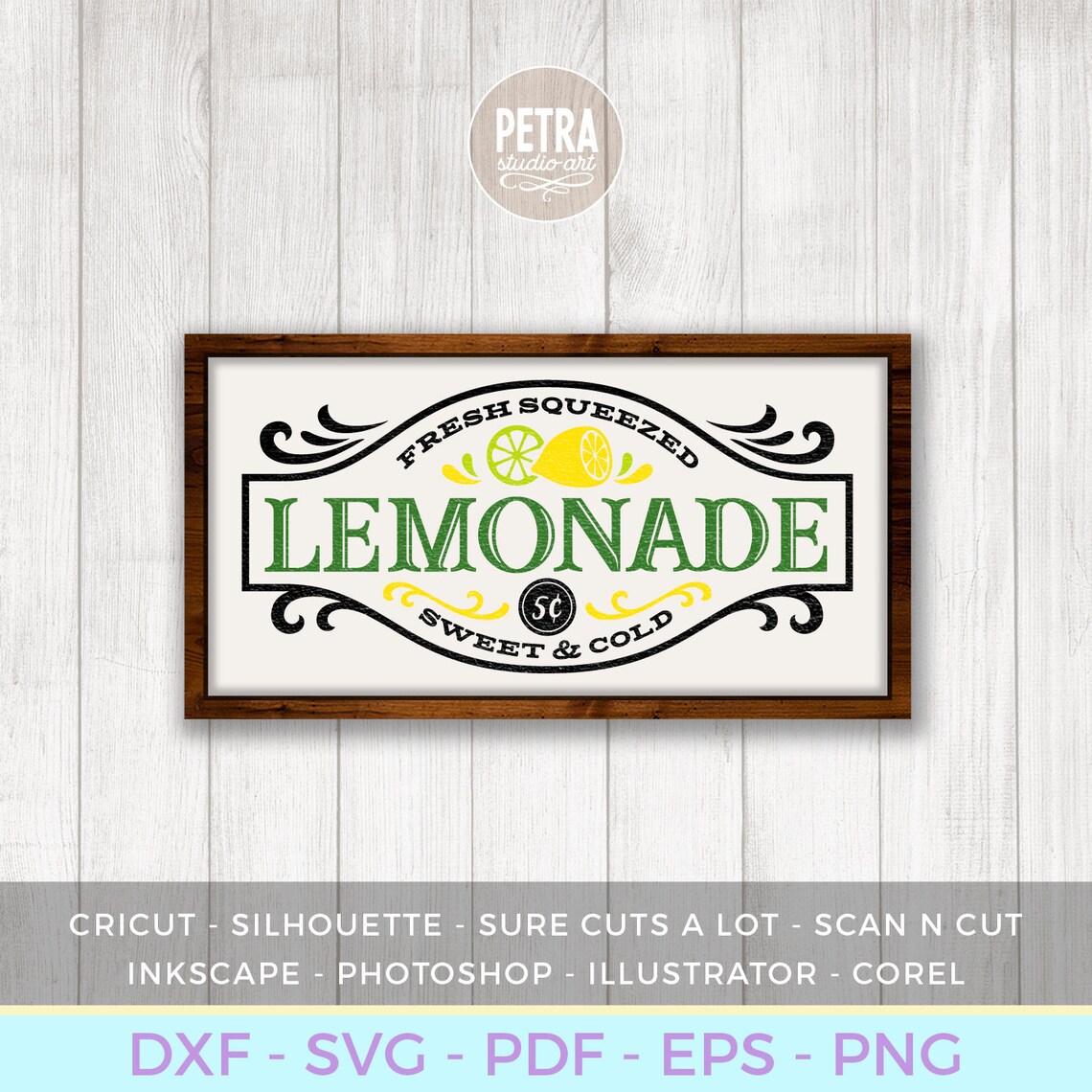 Summer SVG Cut File. Fresh Squeezed Lemonade SVG for Rustic - Etsy