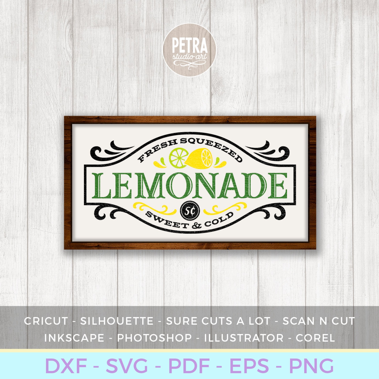 Summer SVG Cut File. Fresh Squeezed Lemonade SVG for Rustic - Etsy
