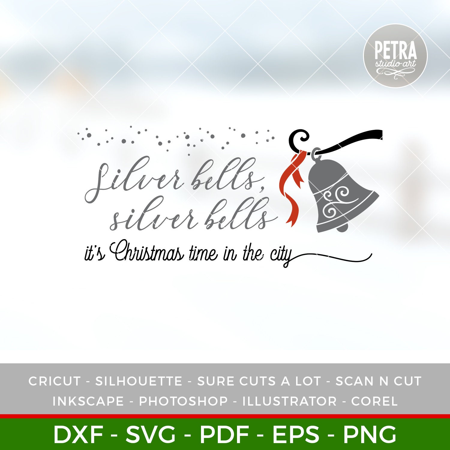 Christmas SVG. Silver Bells SVG Cut File. Great for Crafting - Etsy
