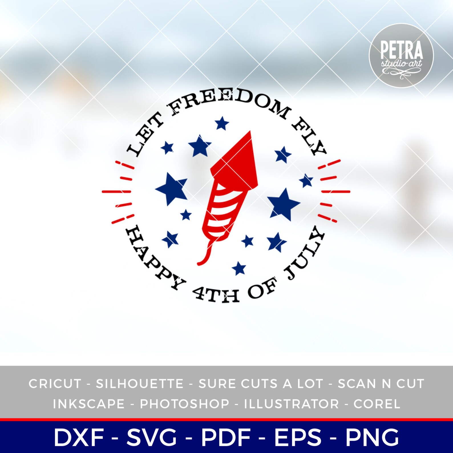 Let Freedom Fly Happy 4th of July SVG Cut File. Fourth of July | Etsy