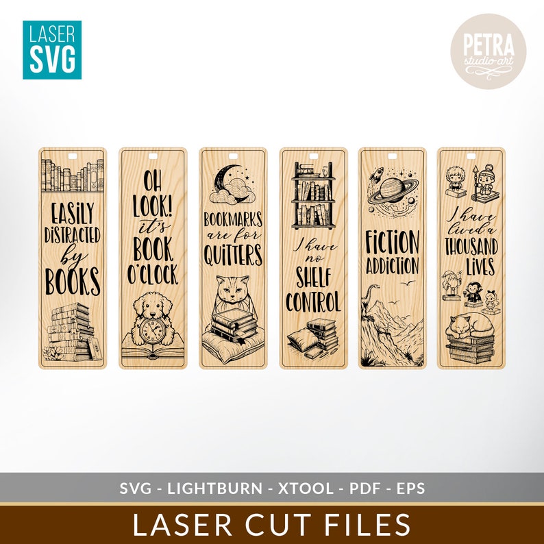 42 Designs of Bookmark Laser Ready SVG Cut Files Bundle. Laser Ready ...