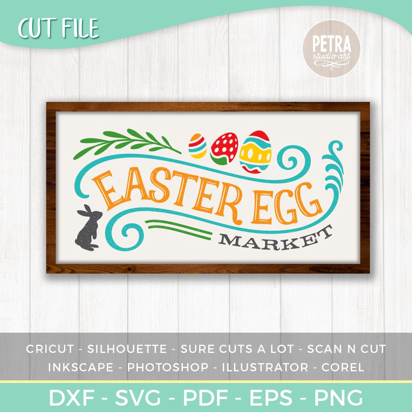 Easter Egg Market Sign SVG Cut File. Easter SVG for Easter Day | Etsy
