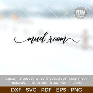 Mud Room Sign SVG Cut File for Rustic Home Decor and Farmhouse - Etsy