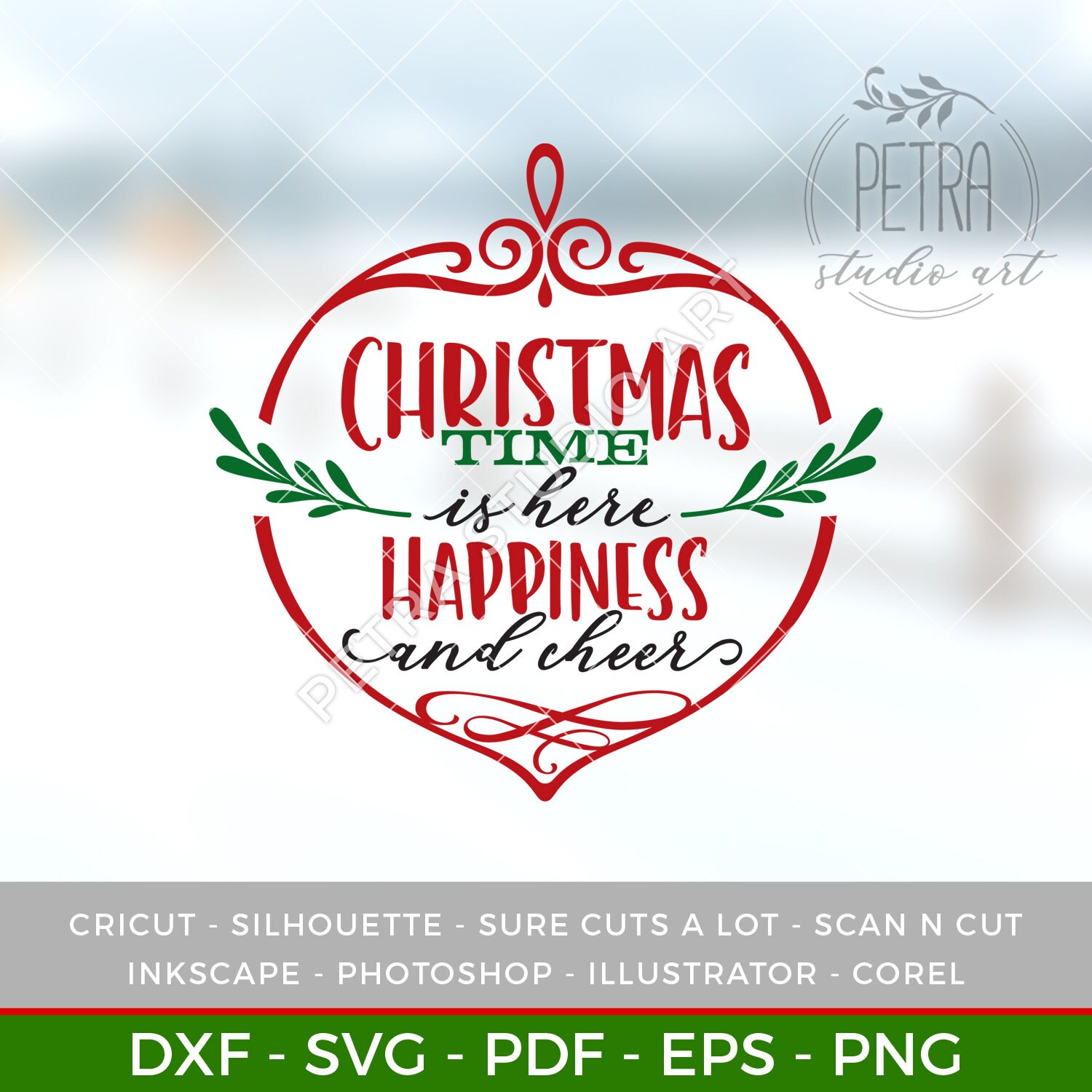 Christmas Time is Here SVG Cut File for Rustic Christmas Home | Etsy