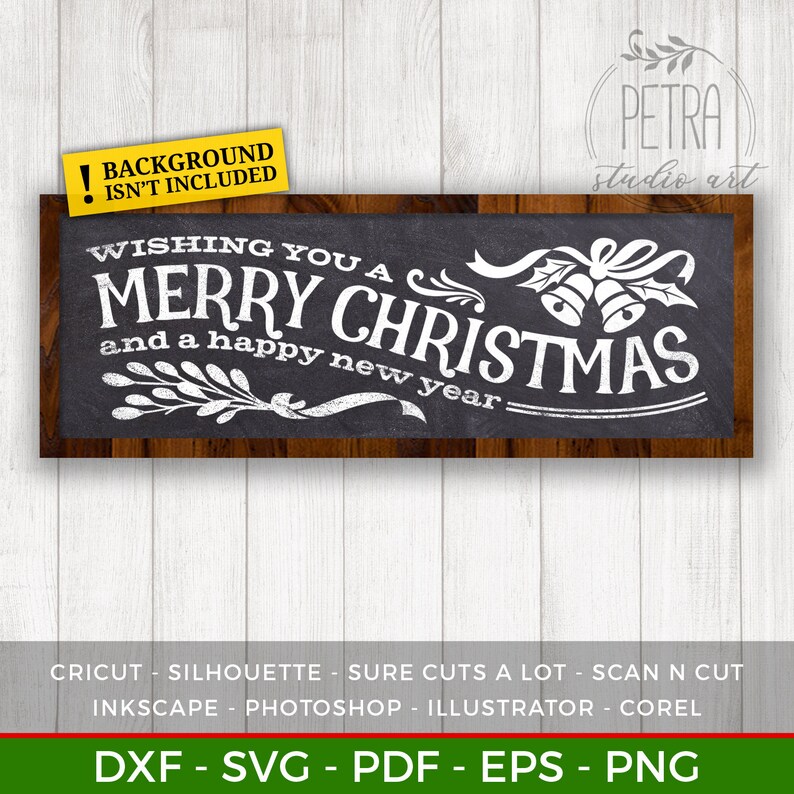 Wishing You a Merry Christmas Sign SVG Cut File for Rustic | Etsy