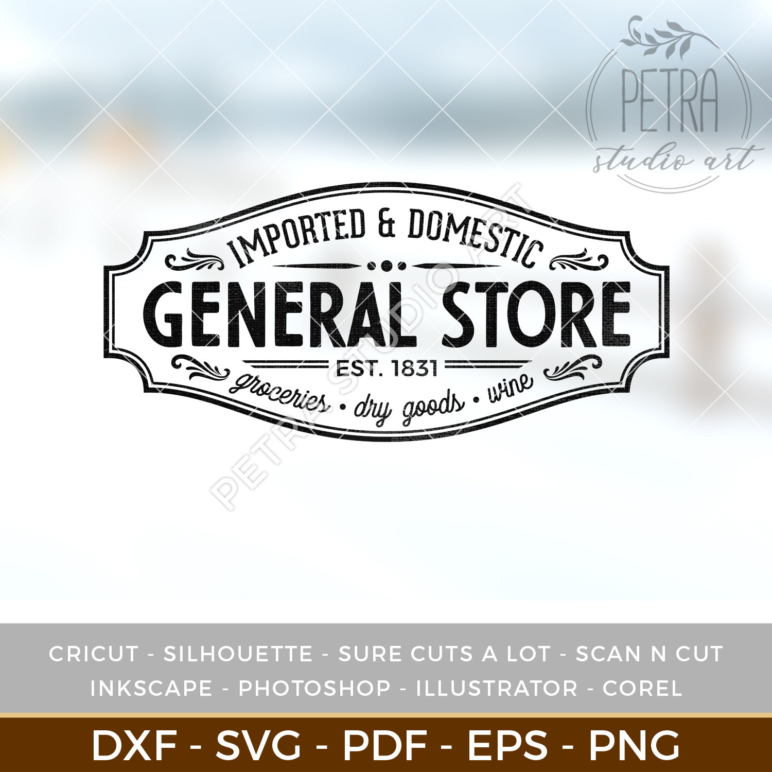 General Store Sign SVG Cut File for Vintage Rustic Home Decor | Etsy