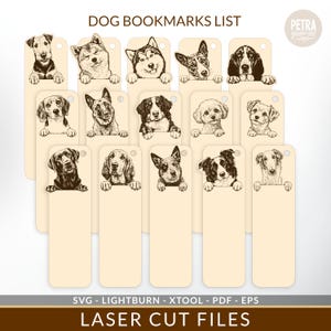 Dog Breeds Bookmark With Quotes Laser Ready SVG Cut Files Bundle. Laser ...