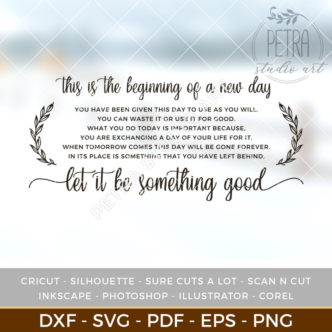 This is the Beginning of A New Day Printable SVG Cut File for Rustic ...