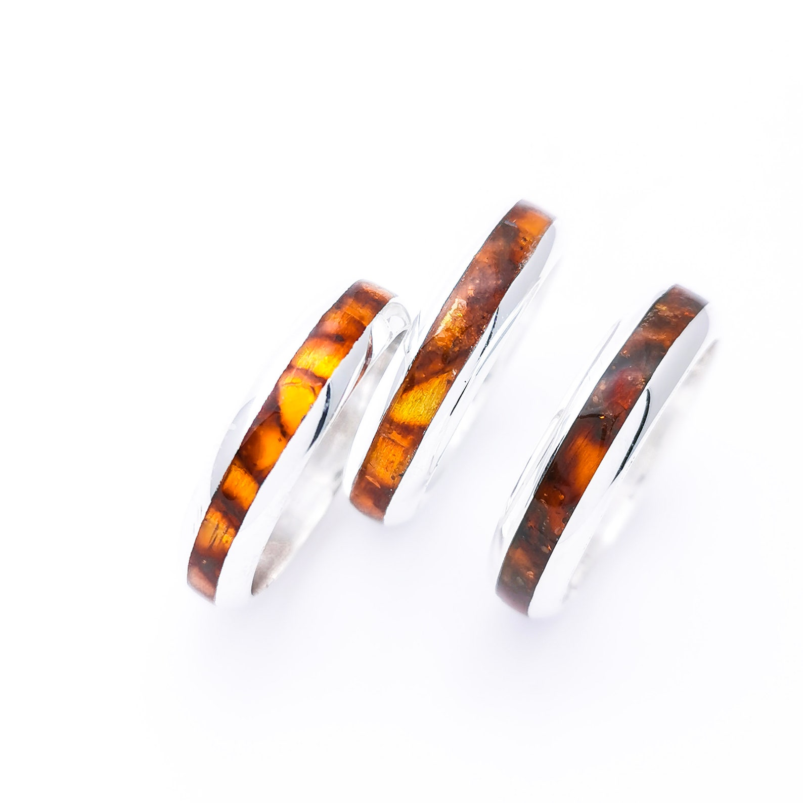Band Ring, Thumb Ring, Gift for Her, Amber Ring, Wedding Ring, Sterling ...