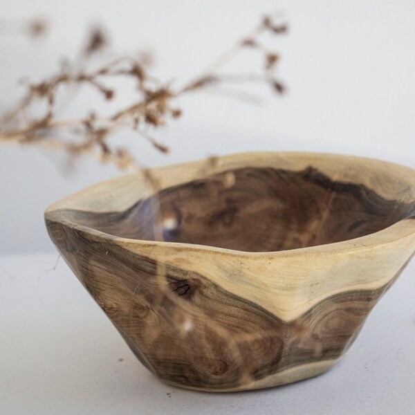 Rustic Wood Bowl - Etsy