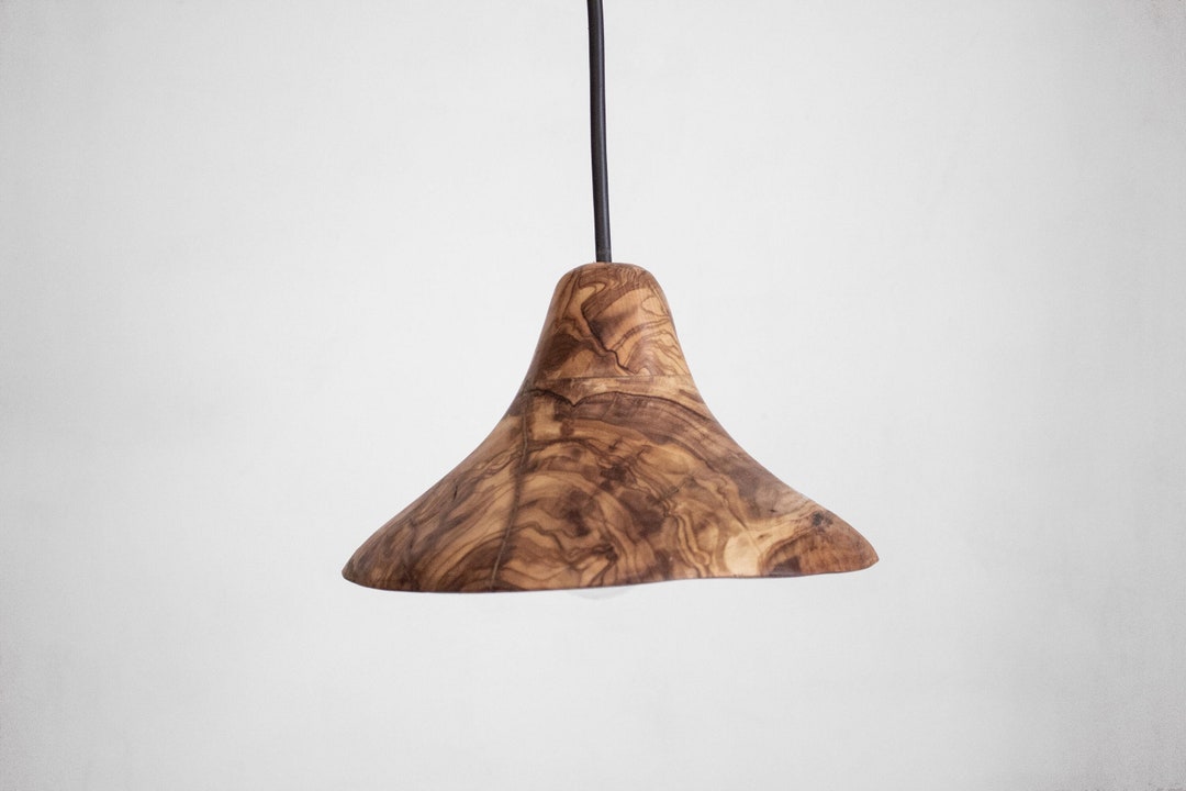Handmade Wooden Ceiling Pendant, Plug in Ceiling Pendant, Scandinavian ...