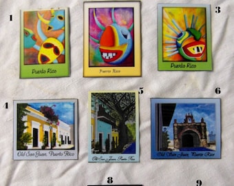 Puerto Rico, Old San Juan Inspired Refrigerator Magnet, PR Souvenir - Etsy