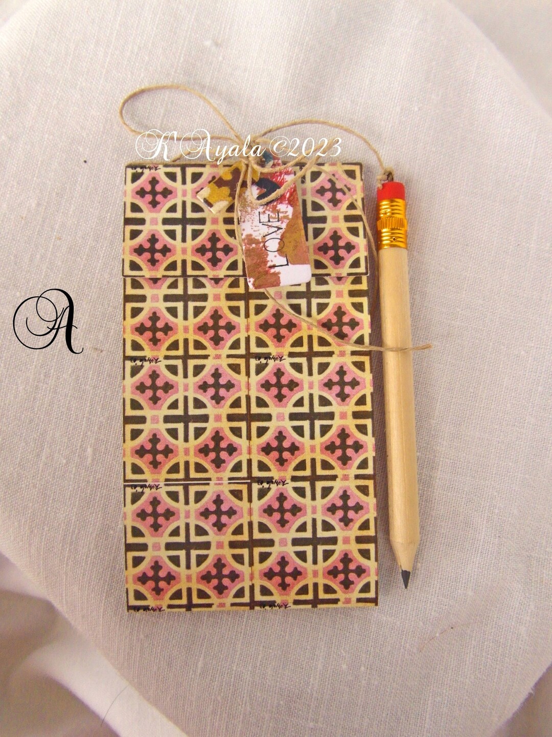 Losa Criolla/cement Tile, Matchbook Inspired Handmade Notepad With ...