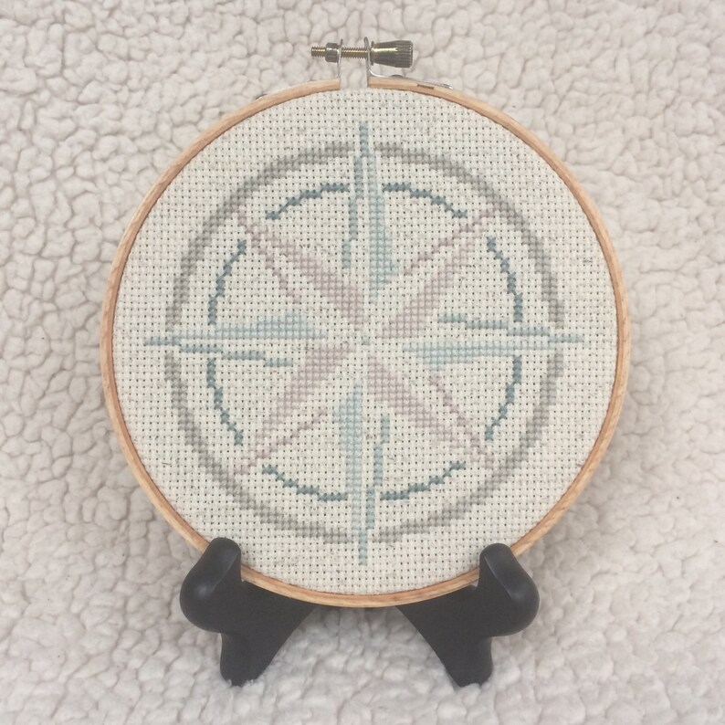 PDF Pattern Compass Rose Cross Stitch Pattern Pretty - Etsy