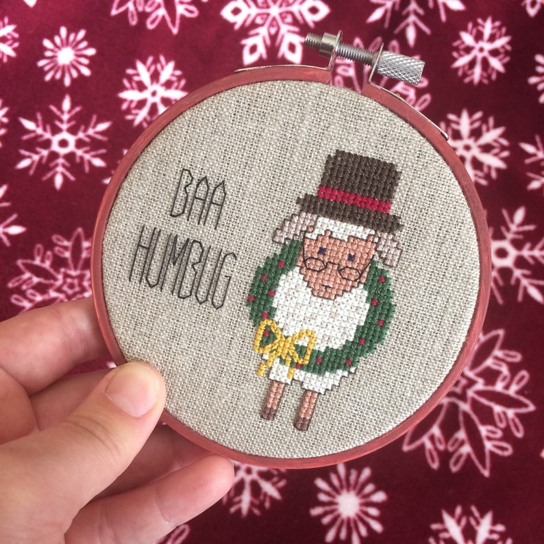 PDF Pattern - Baa Humbug - Sheep Scrooge - A Christmas Carol - Funny ...