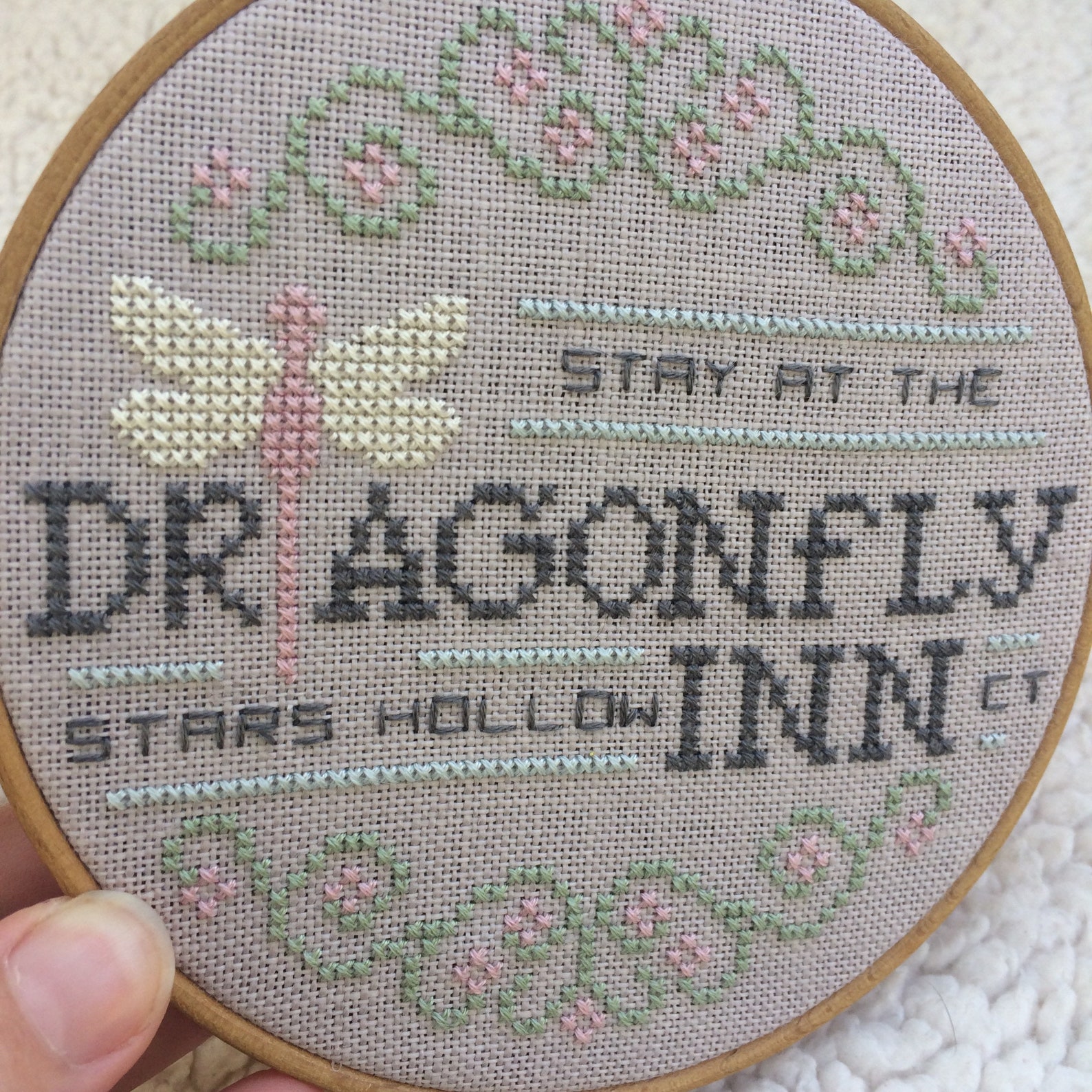 PDF Pattern - Dragonfly Inn - Gilmore Girls - Cross Stitch - Pretty ...