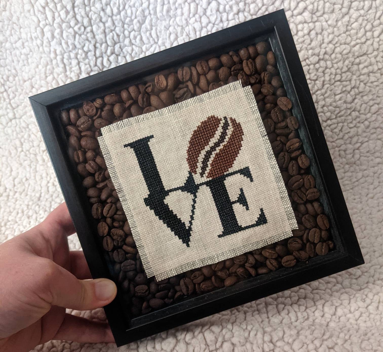 PDF Pattern Coffee Love Coffee Bean Cross Stitch Love - Etsy