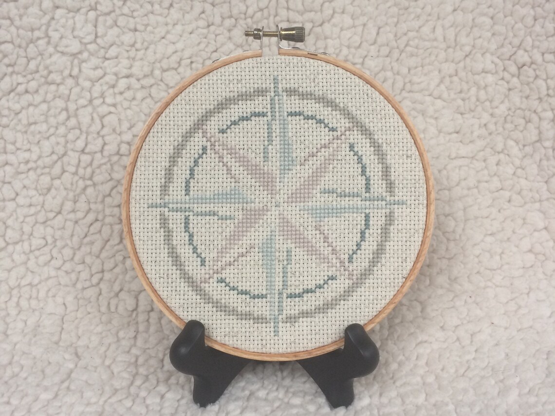 PDF Pattern Compass Rose Cross Stitch Pattern Pretty - Etsy