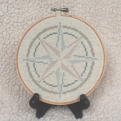 Compass Cross Stitch Pattern PDF Instant Download Beginners - Etsy