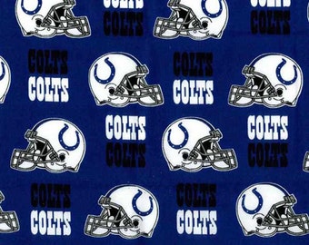 SALE Indianapolis Colts Fabric Remnant 26 Inches Cotton - Etsy
