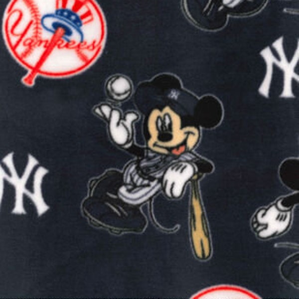 Mickey Mouse Ny Yankees Fabric - Etsy