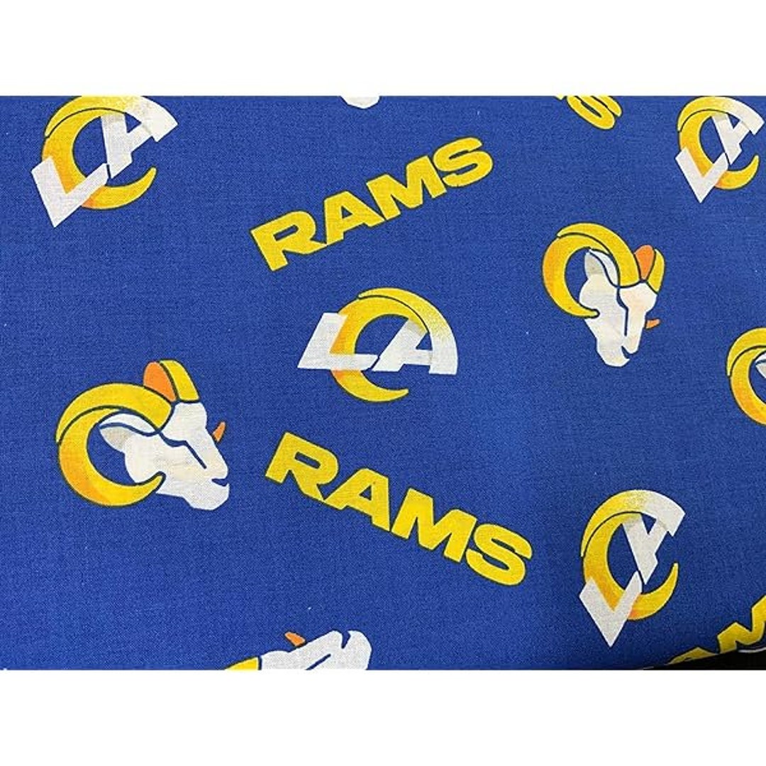 NFL LA Rams Team 100% Cotton Fabric. Sold by the Yard or 1/2 - Etsy