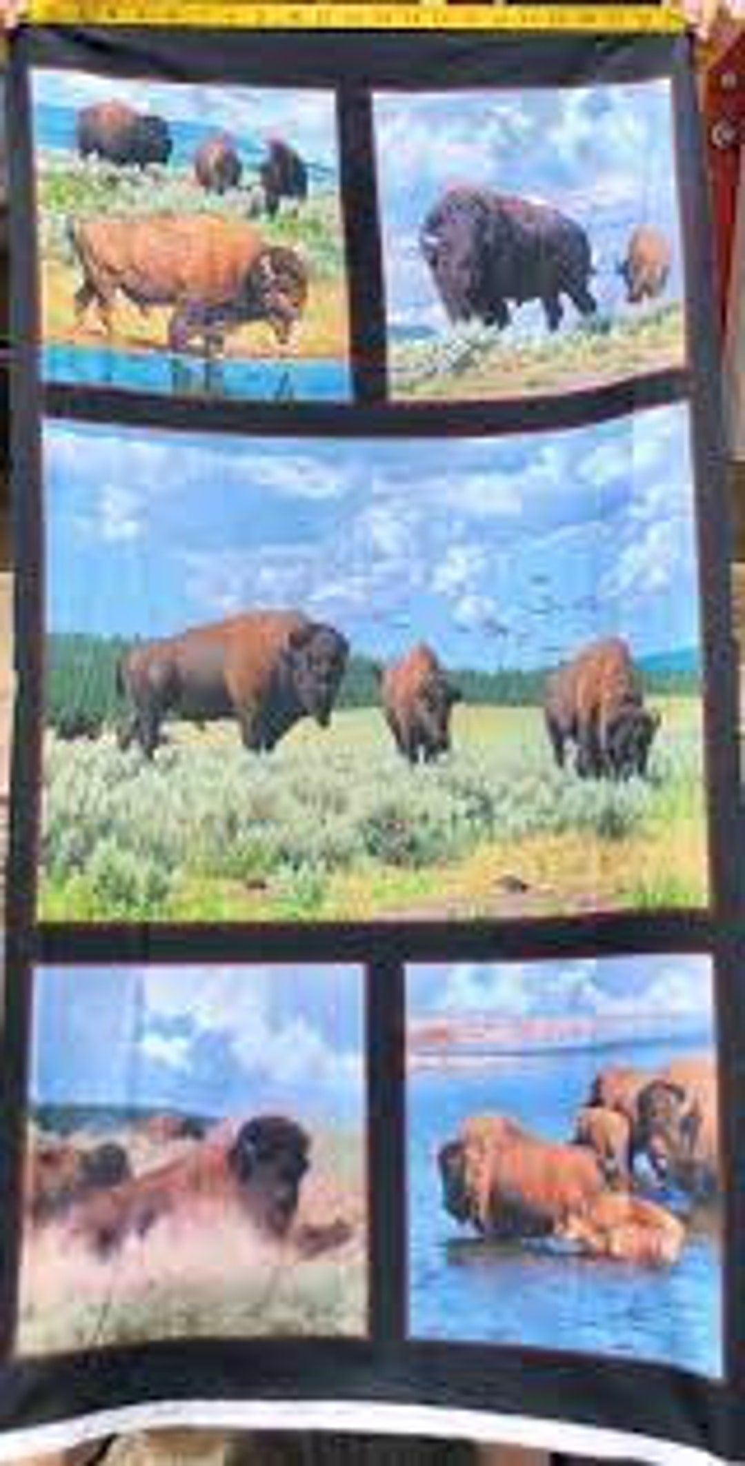 Buffalo Panels by Elizabeth Studios 100% Cotton Fabric Sold by - Etsy
