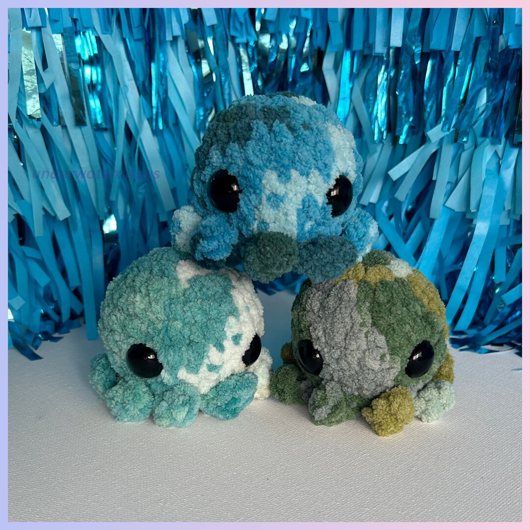 Mini Fuzzy Octopus Crochet Stress Ball - Etsy
