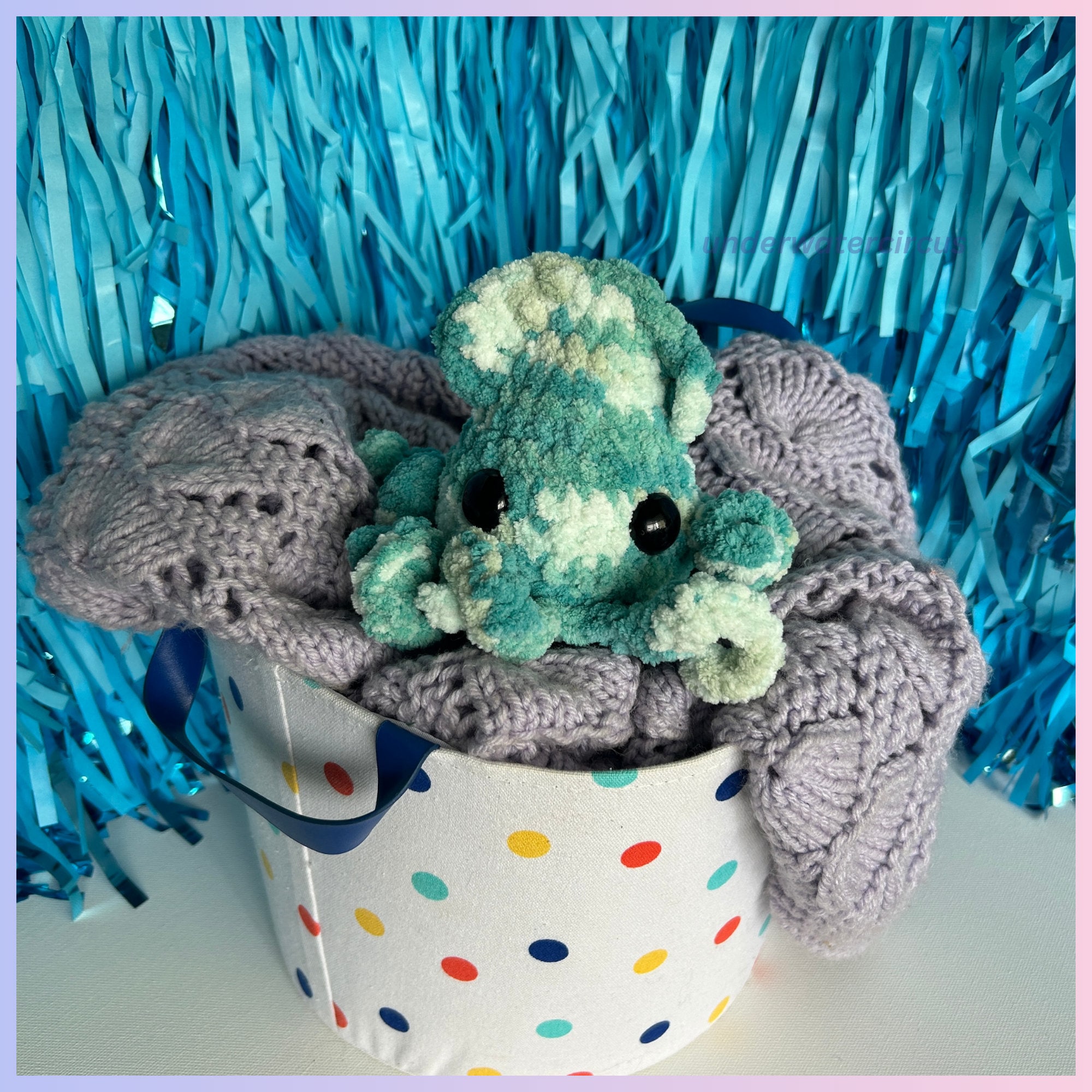 Mini Fuzzy Squid Crochet Stress Ball - Etsy