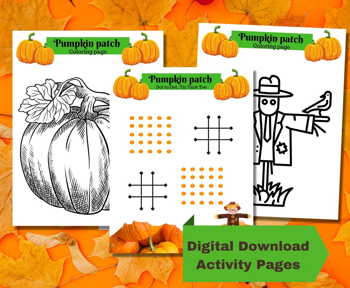 Fall Activity Sheets, Fall Coloring Sheets, Halloween Activity Sheets ...