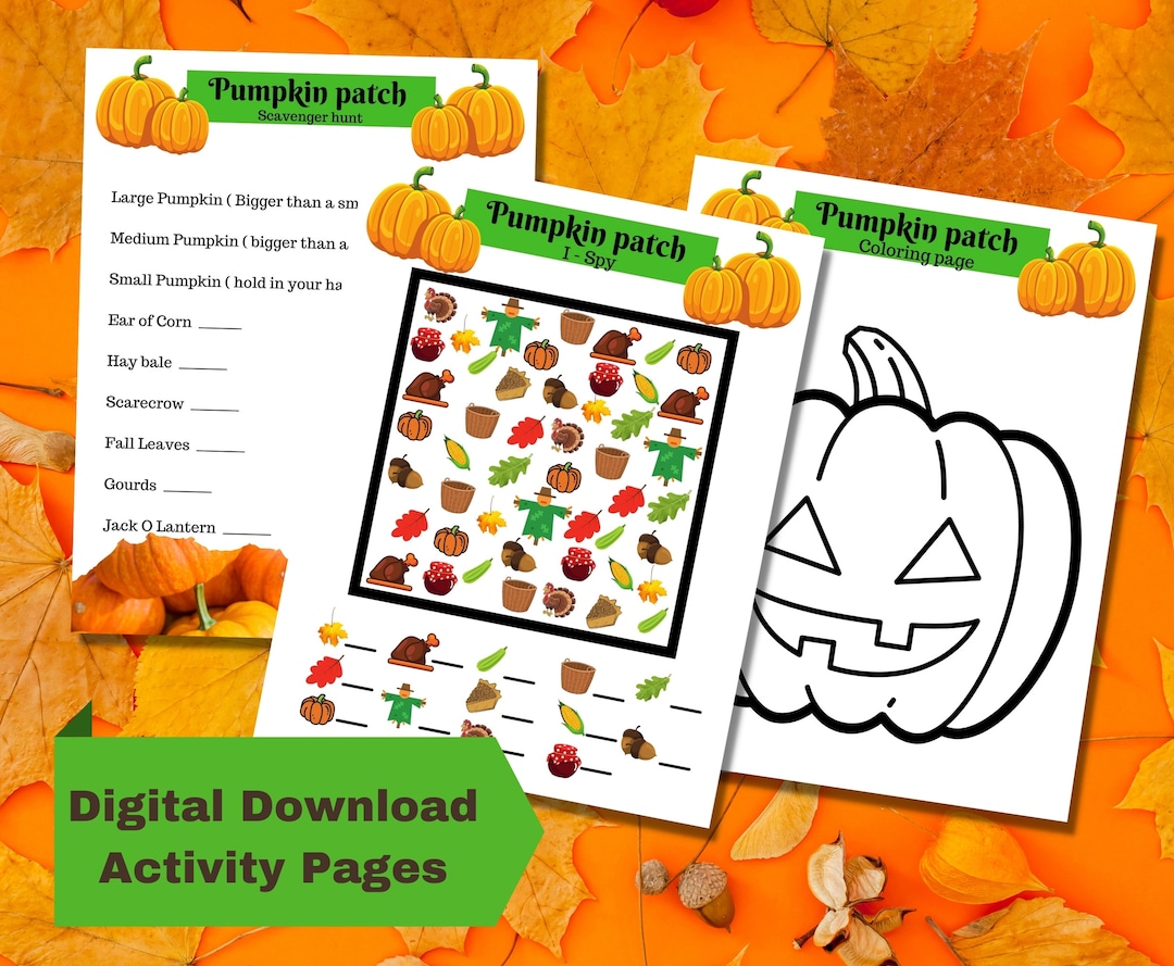 Fall Activity Sheets, Fall Coloring Sheets, Halloween Activity Sheets ...