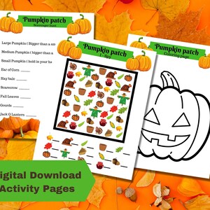 Fall Activity Sheets, Fall Coloring Sheets, Halloween Activity Sheets ...