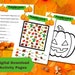 Fall Activity Sheets, Fall Coloring Sheets, Halloween Activity Sheets ...