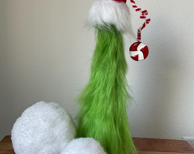 Grinch Decor -whimsical Green Fur Christmas Tree – Grinch-inspired ...