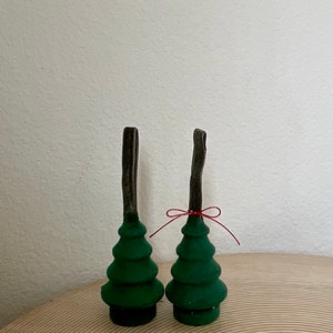 Flocked Wood Ornaments, Blocked Christmas Ornaments, Green Ornaments ...