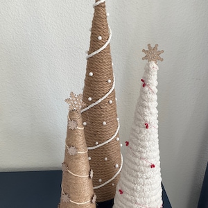 Yarn/twine Trees, Rope Trees, Rustic Trees, Rustic Christmas Trees ...