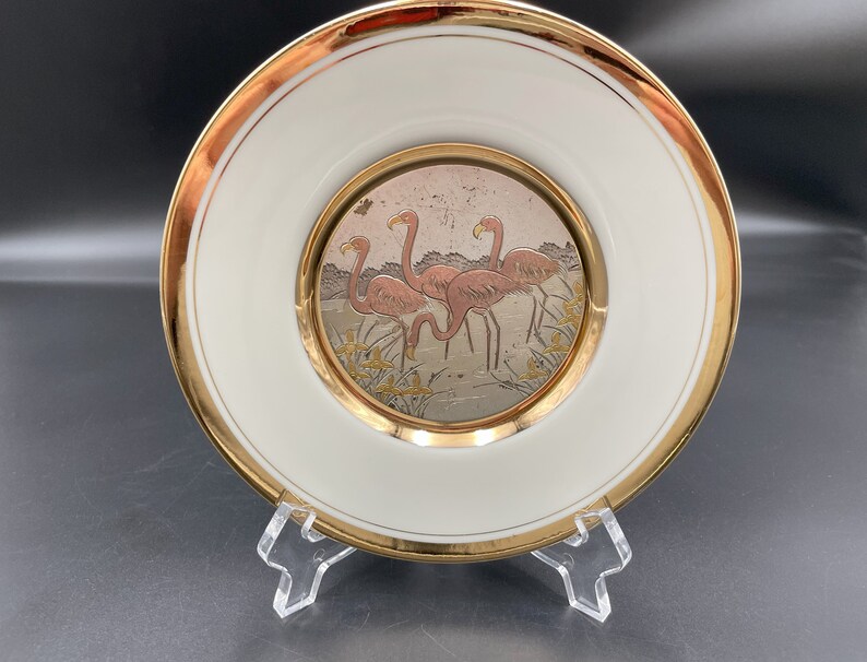 Vintage Chokin Flamingo Plate, Kieto Japan Fine China (6.5 Inch) - Etsy