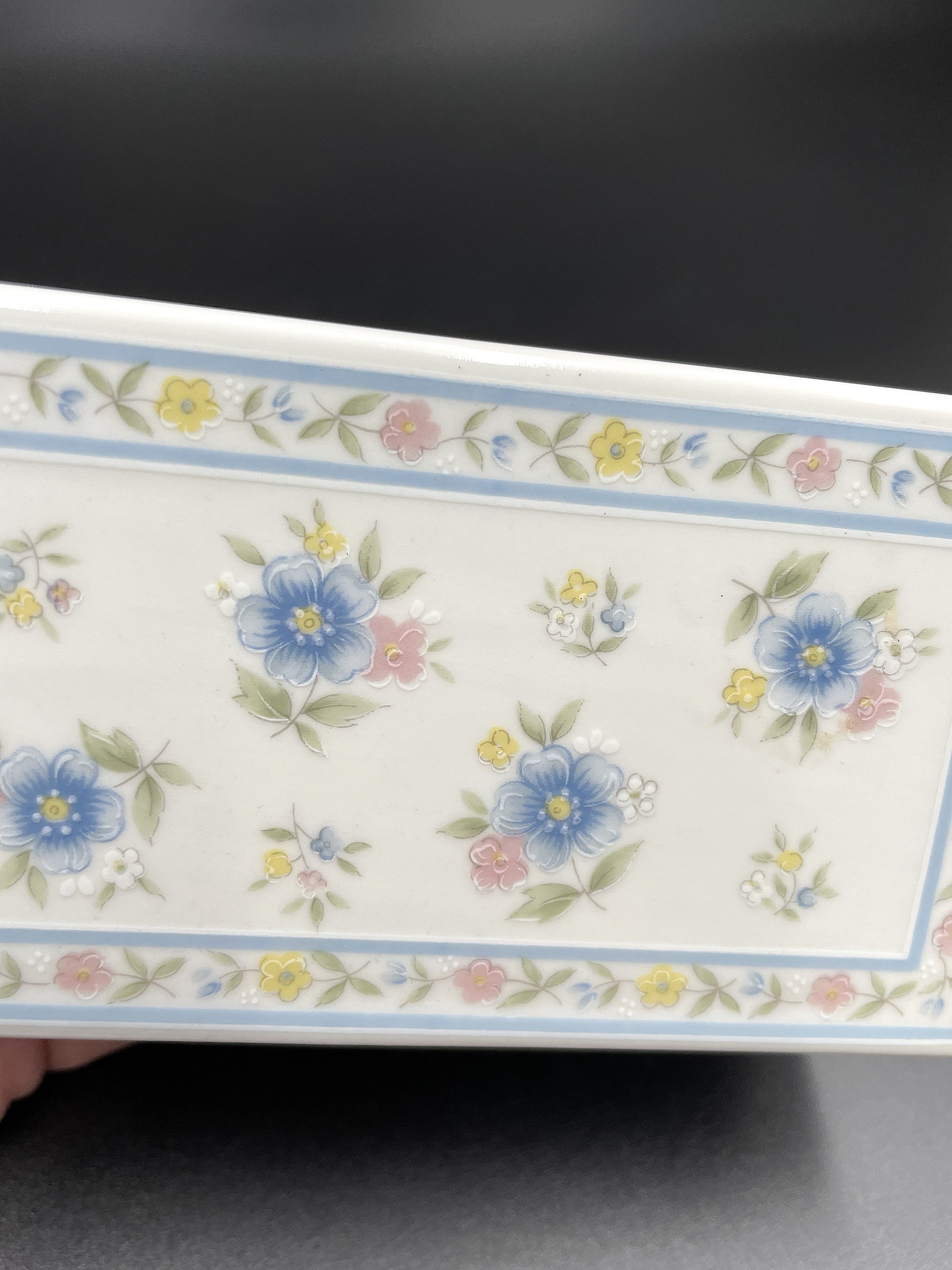 Porcelain Letter Holder With Pastel Floral Design / White - Etsy