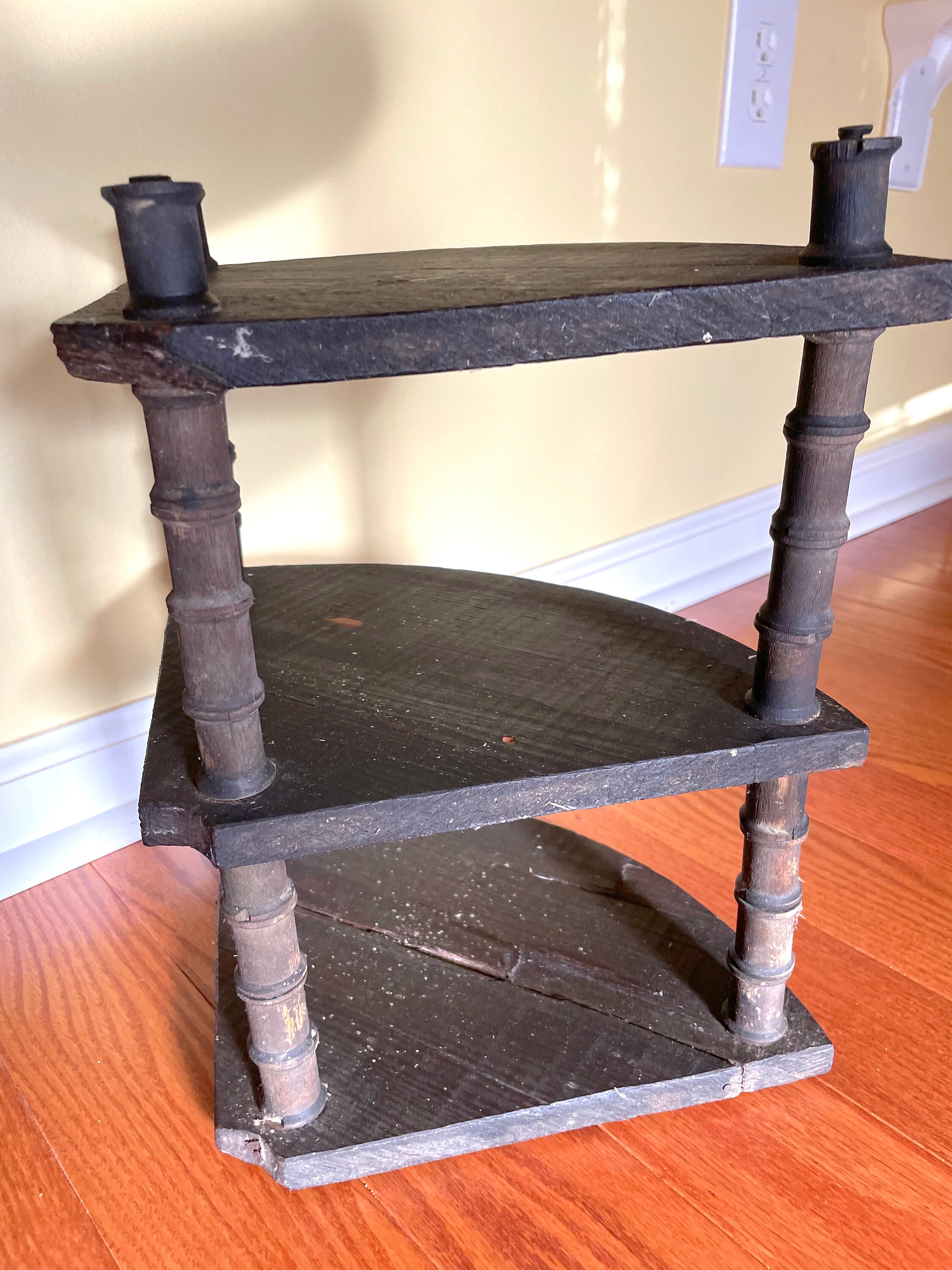 Antique Folk Art Spool Shelf / Barn Find Handcrafted Corner - Etsy