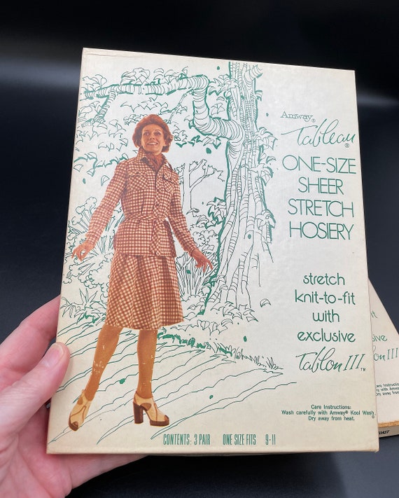 Seamless Stockings from the 1970s, Amway Tableau stil… - Gem