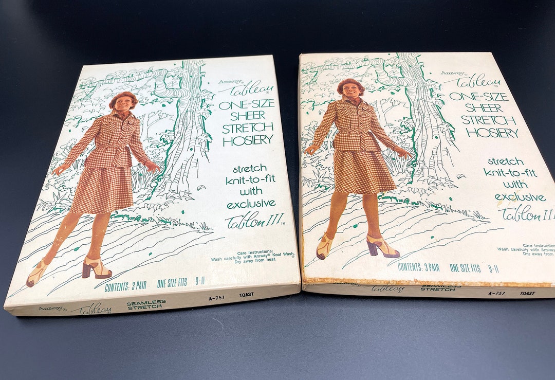 Amway Tableau Seamless Stockings From the 1970s Still Sealed in ...