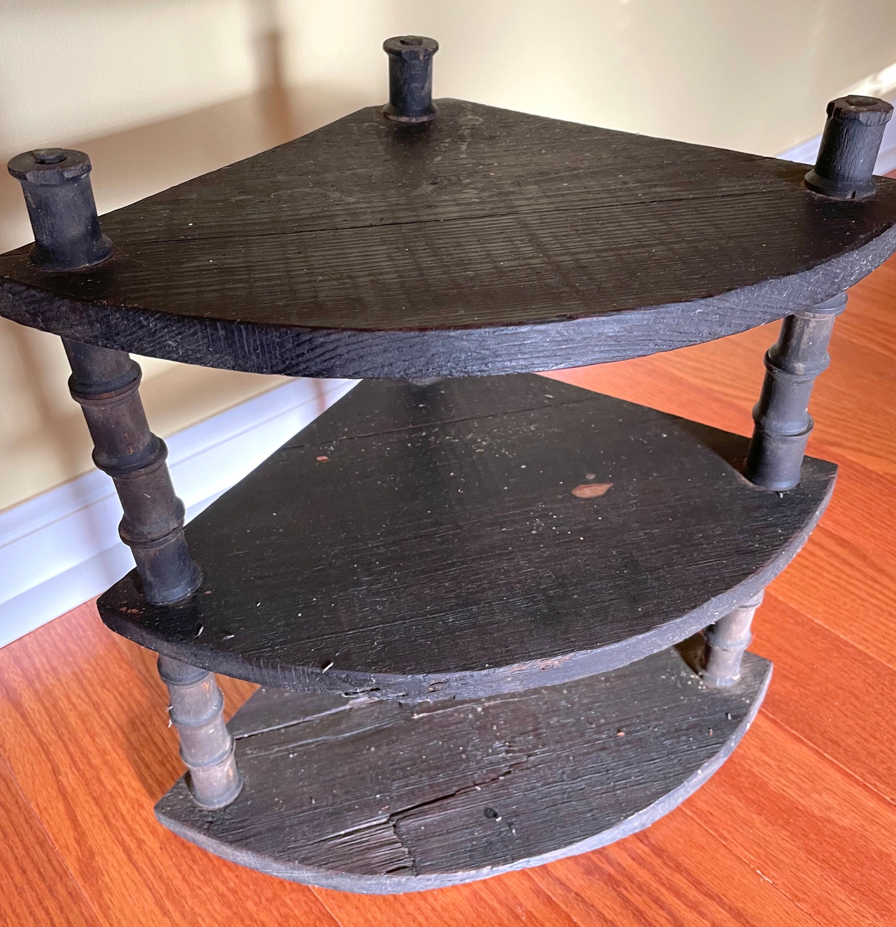 Antique Folk Art Spool Shelf / Barn Find Handcrafted Corner - Etsy