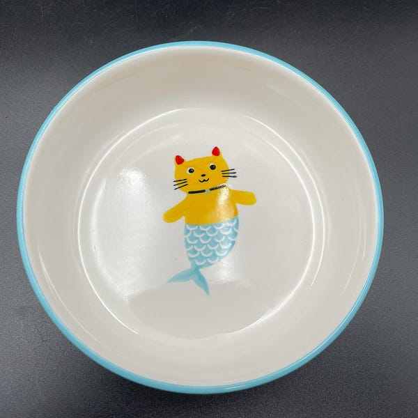 Cat and Fish Bowl - Etsy