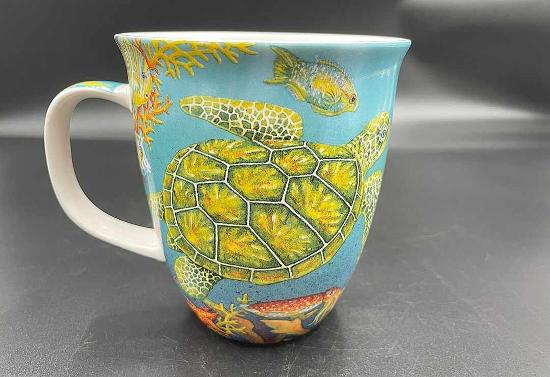 Sea Turtle Mug / Georgia Sea Turtle Center Porcelain Cup / Gift for a ...