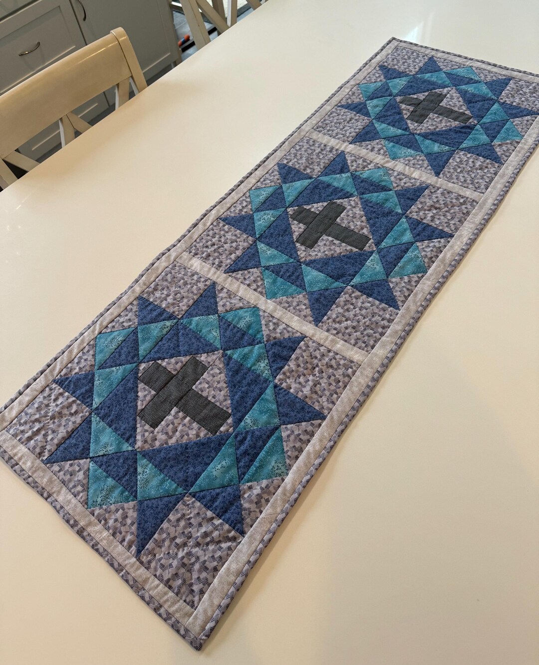 Hand Quilted Cross Table Runner - Church Decoration - Etsy
