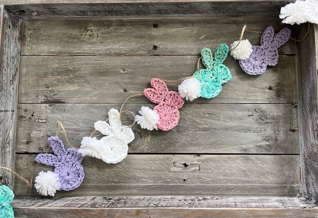 Bunny Garland / Crocheted Bunny Garland / Easter Garland / Spring ...